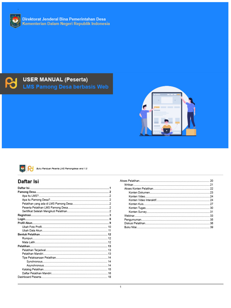 User Manual (Peserta) LMS Pamong Desa V1.0 | PDF