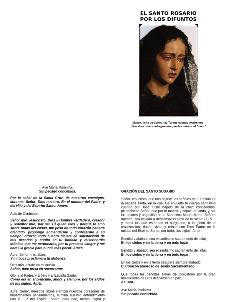 El Santo Rosario Difuntos | PDF