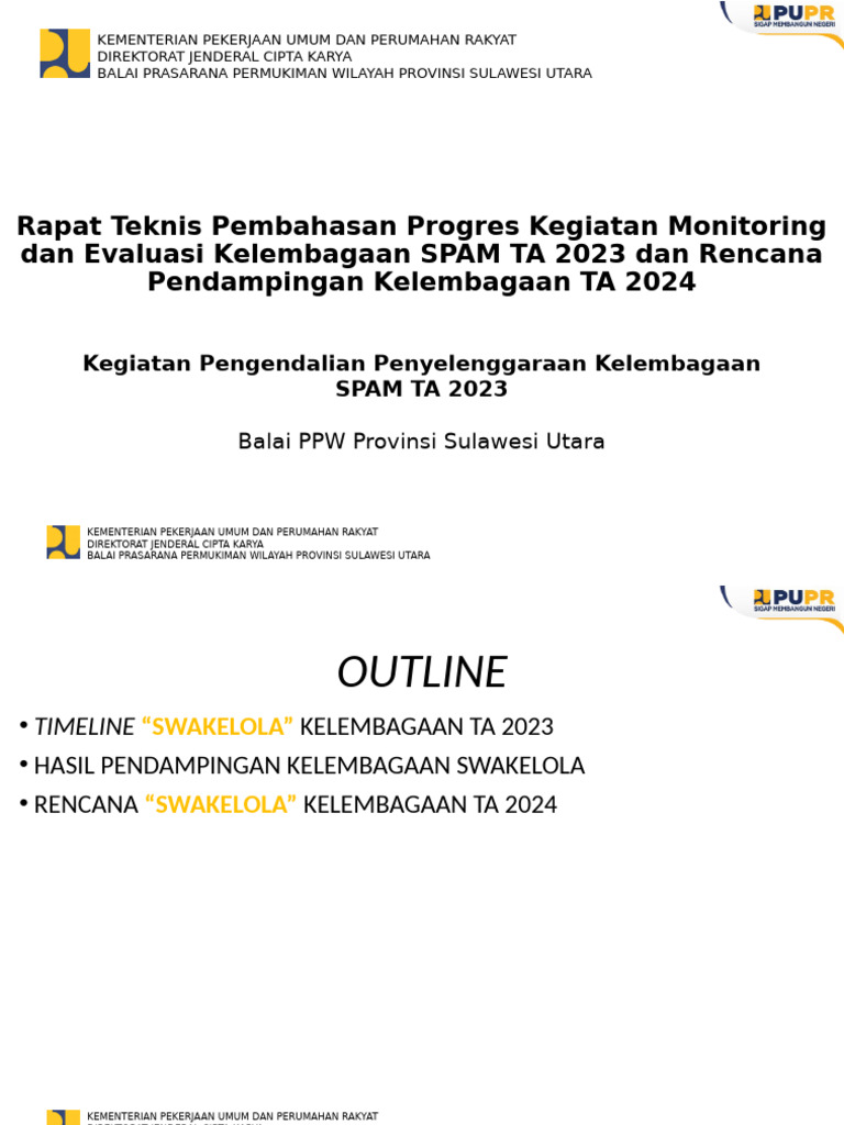 Paparan BPPW Sulut 2023 | PDF