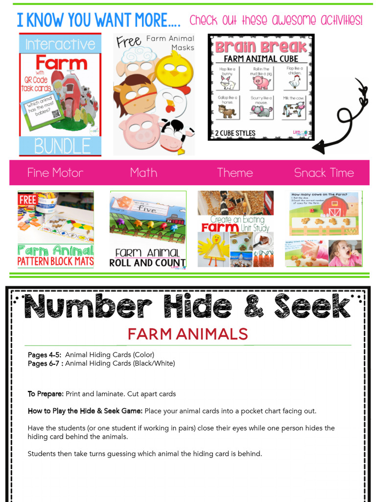 Farm Animal Hide and Seek | PDF