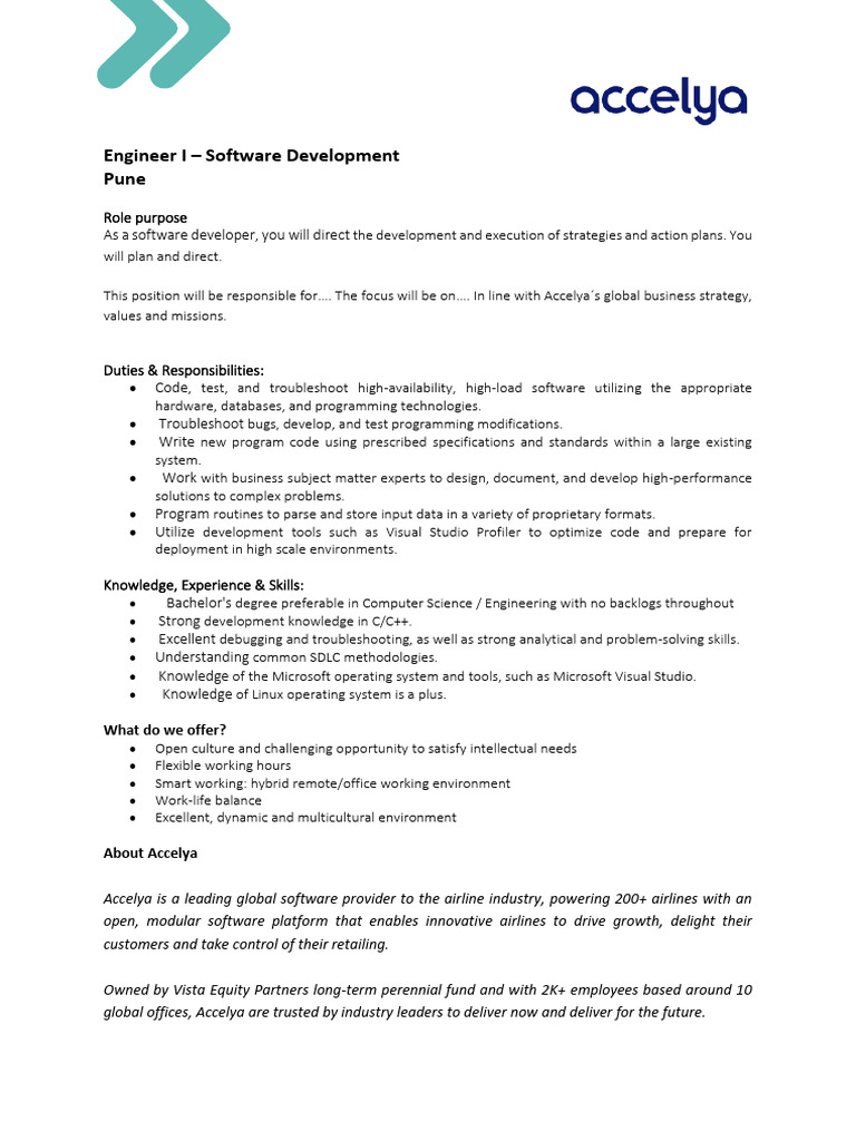Job Description - Software Development (Offer) | PDF | Software | Computer Programming