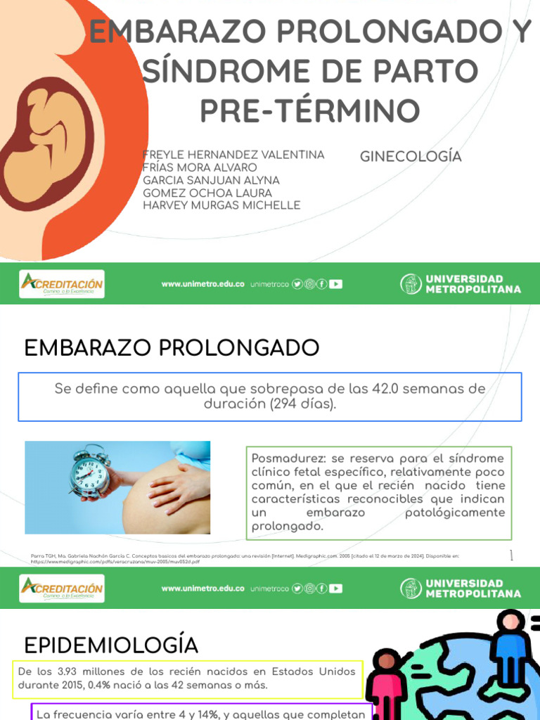 Embarazo Prolongado y Prematuro | PDF | Parto prematuro | Parto