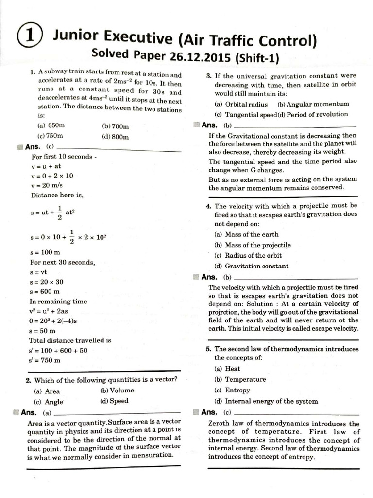 ATC-2015-Shift-1-Solved-Paper (Prashantchaturvedi - Com) - Compressed | PDF