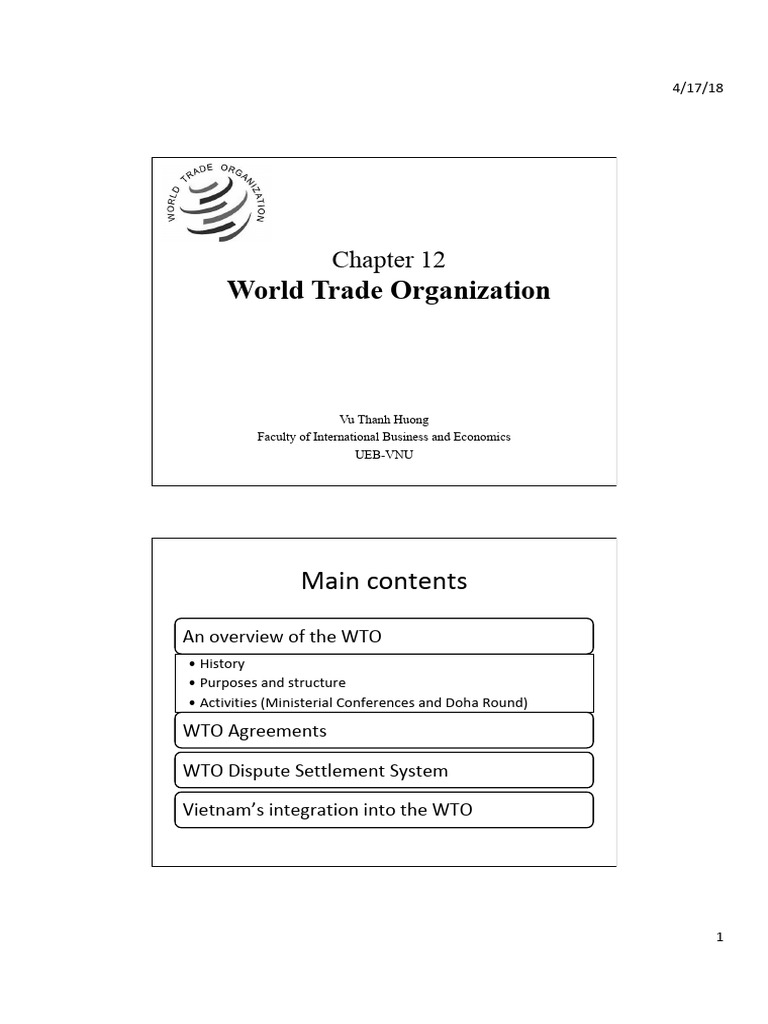 Chapter 12 WTO | PDF