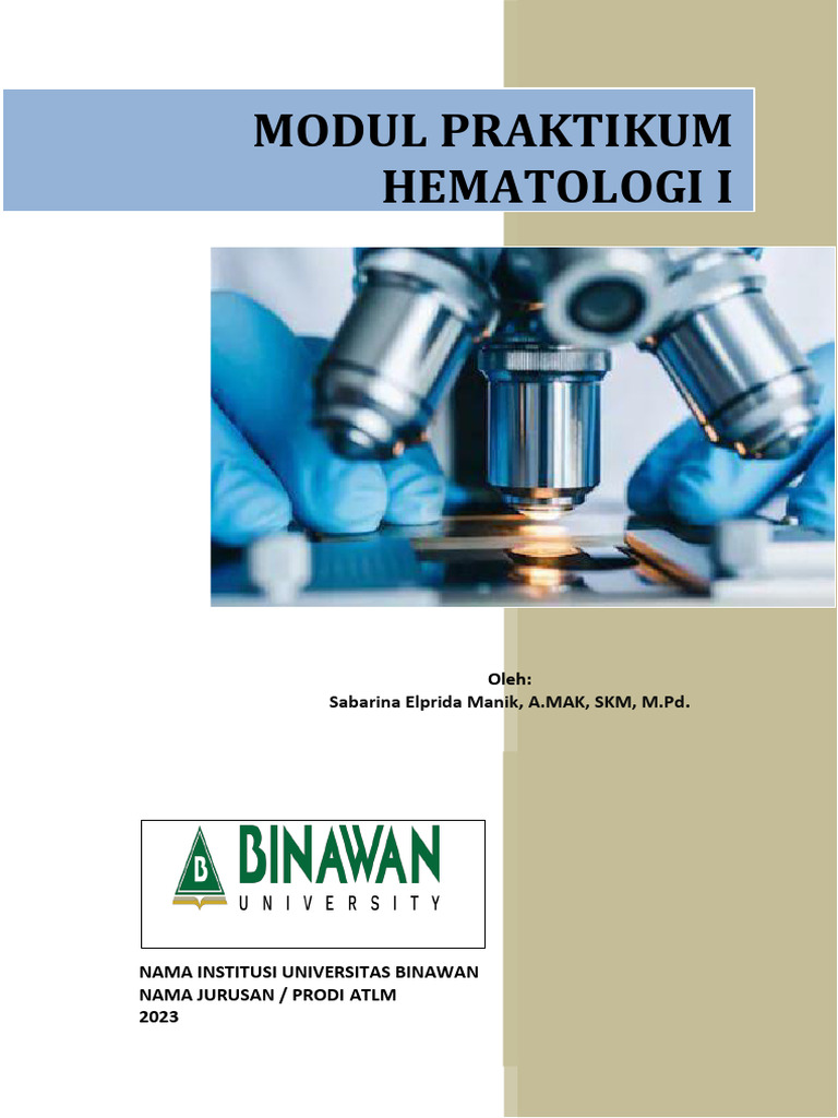 Modul Praktikum Hematologi I | PDF