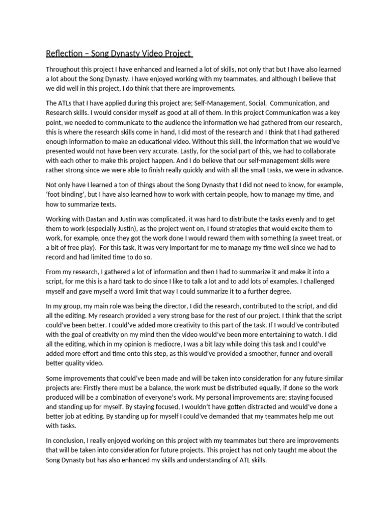 Reflection Summative Sofia | PDF