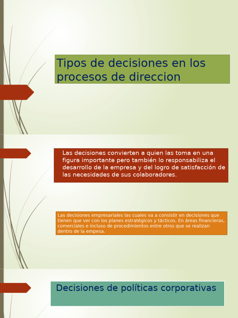 Tipos de Decisiones | PDF