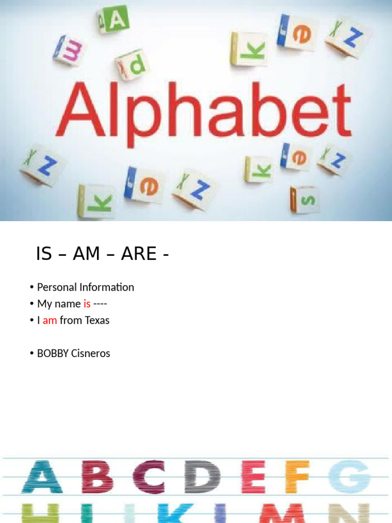 The Alphabet - Numbers - PersonalInfo | PDF | Language Arts & Discipline