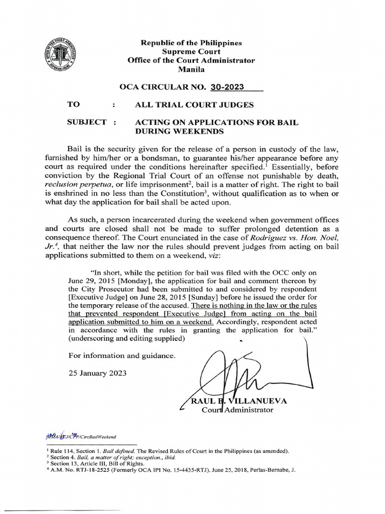 OCA Circular No. 30-2023 | PDF OCA Circular No. 30-2023 | PDF
