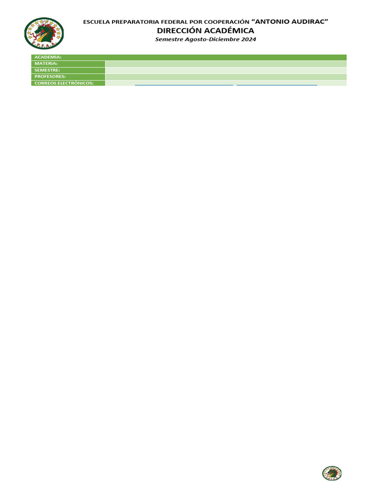 Syllabus - La Materia y Sus Interacciones - Ago-Dic2024 | PDF