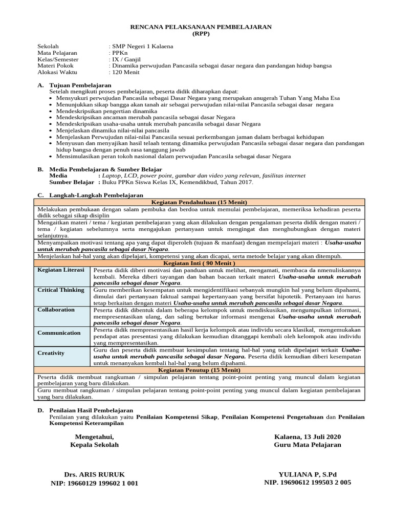 12. RPP 1 - (3) | PDF