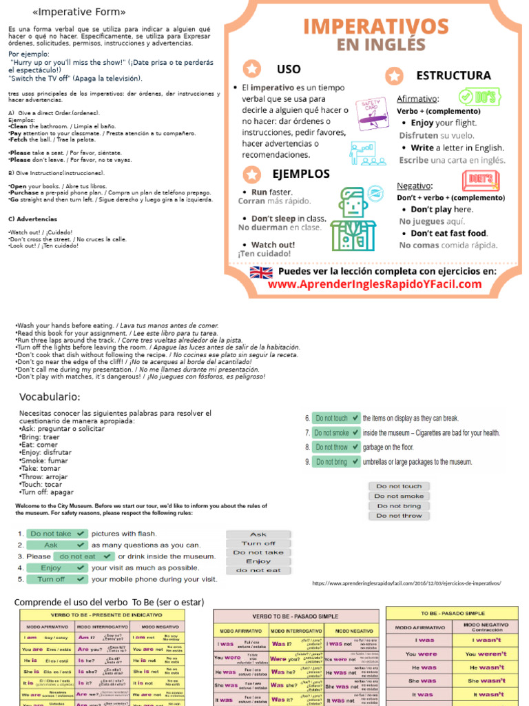 Lesson1,2 Imperative Form | PDF