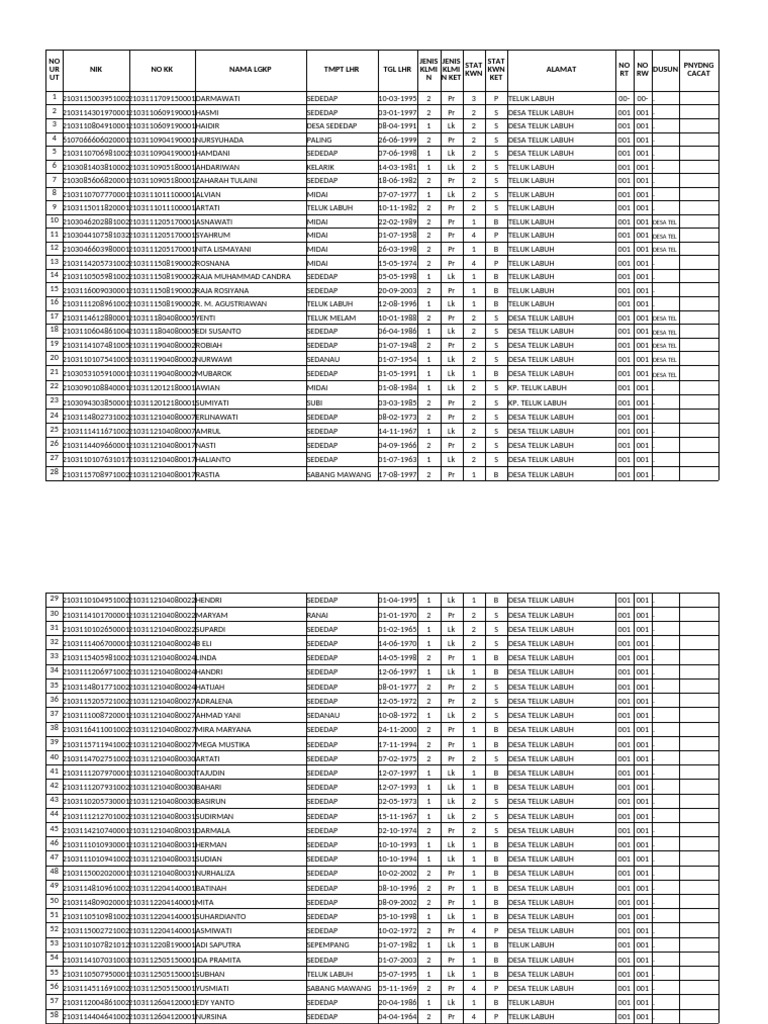 Dp4 Kec. Pulau Tiga | PDF
