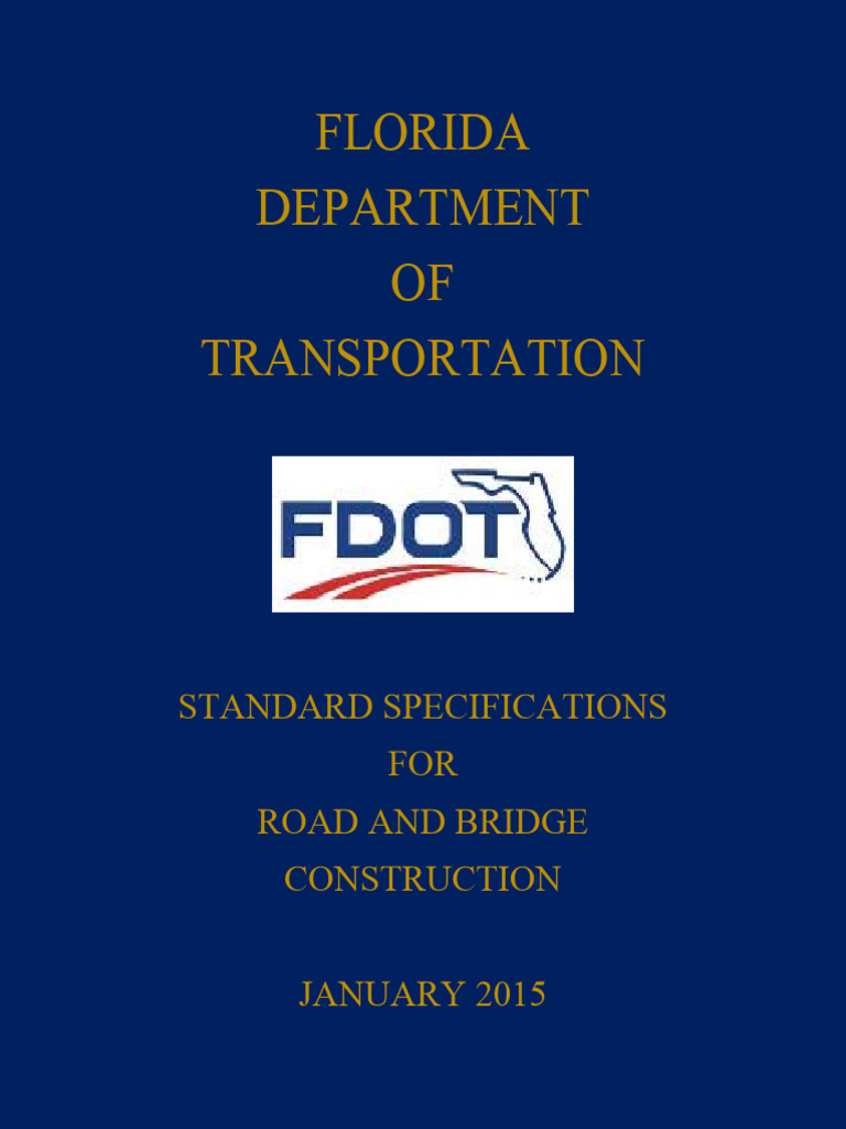FDOT Specifications 2015 Ebook | PDF
