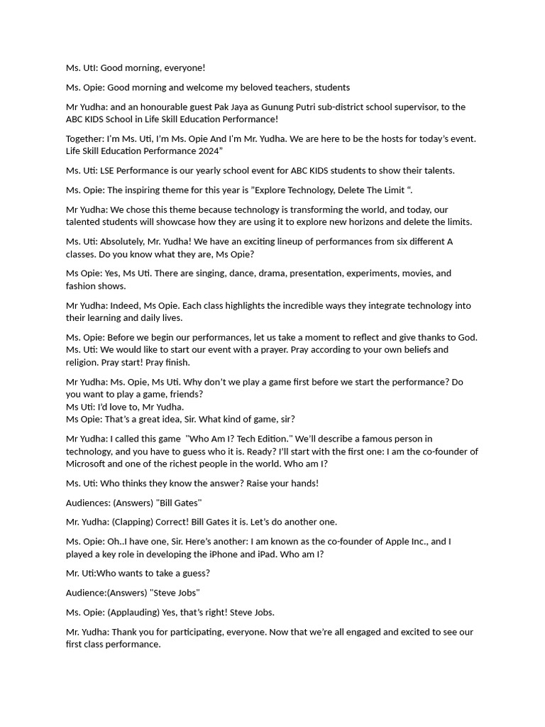 MC Script LSE 24 | PDF