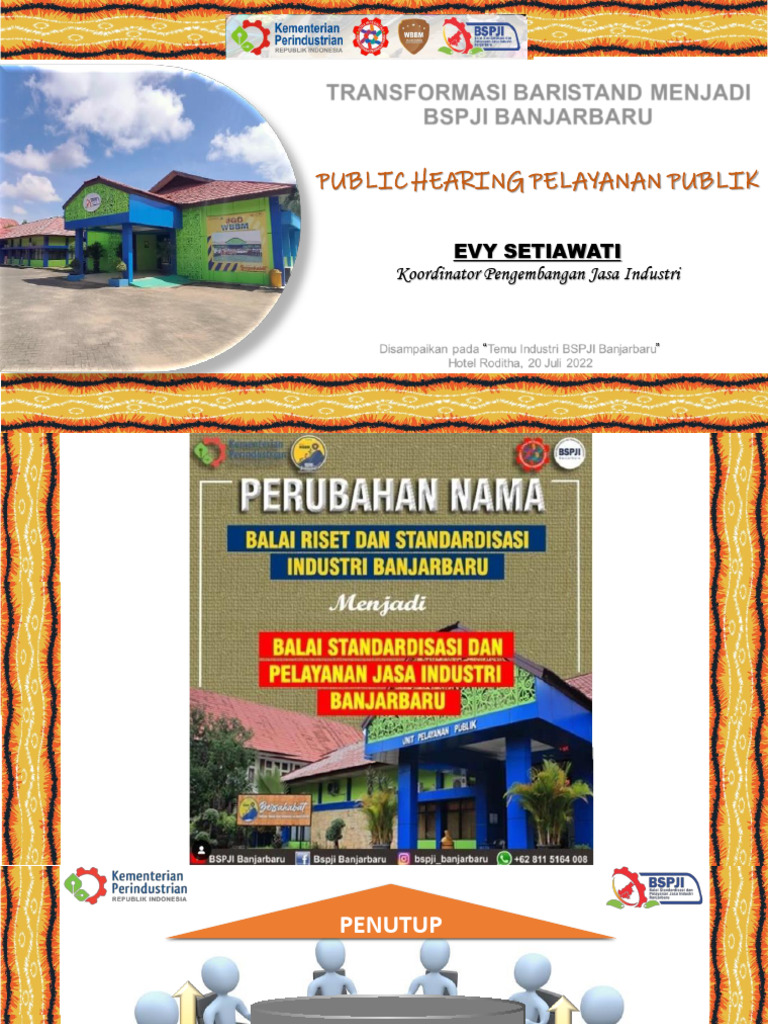 Materi Evi - Transformasi Baristand Menjadi BSPJI Banjarbaru | PDF