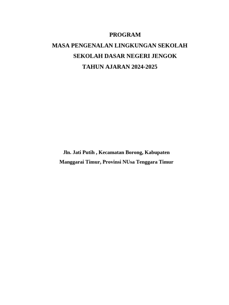 Laporan MPLS SDN Jengok Tahun Ajaran 2024 2025 | PDF