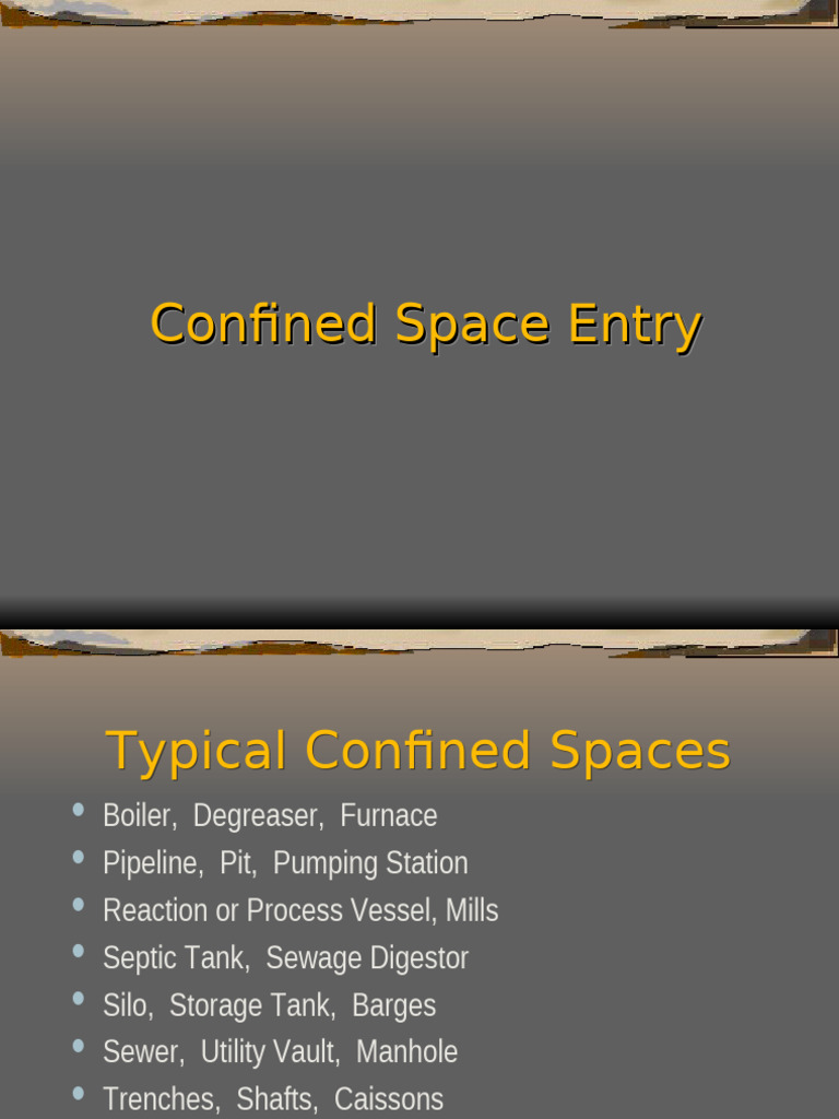 Confined Space Entry-34 Slides | PDF