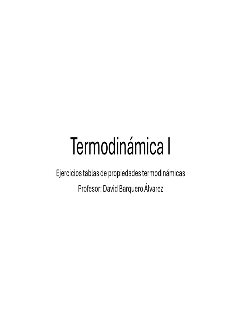 Ejercicios Termo | PDF