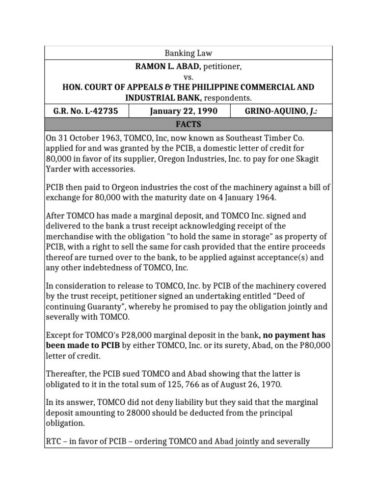 Ramon Abad v. CA (1990) | PDF