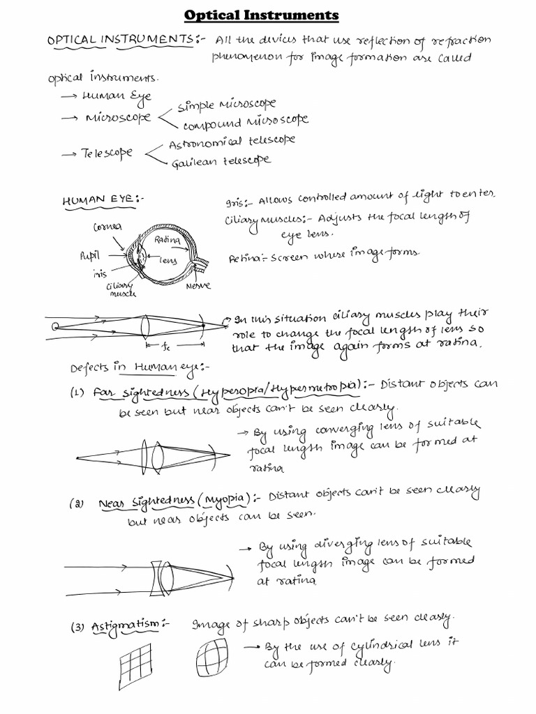 CH 10 Optical Instruments | PDF