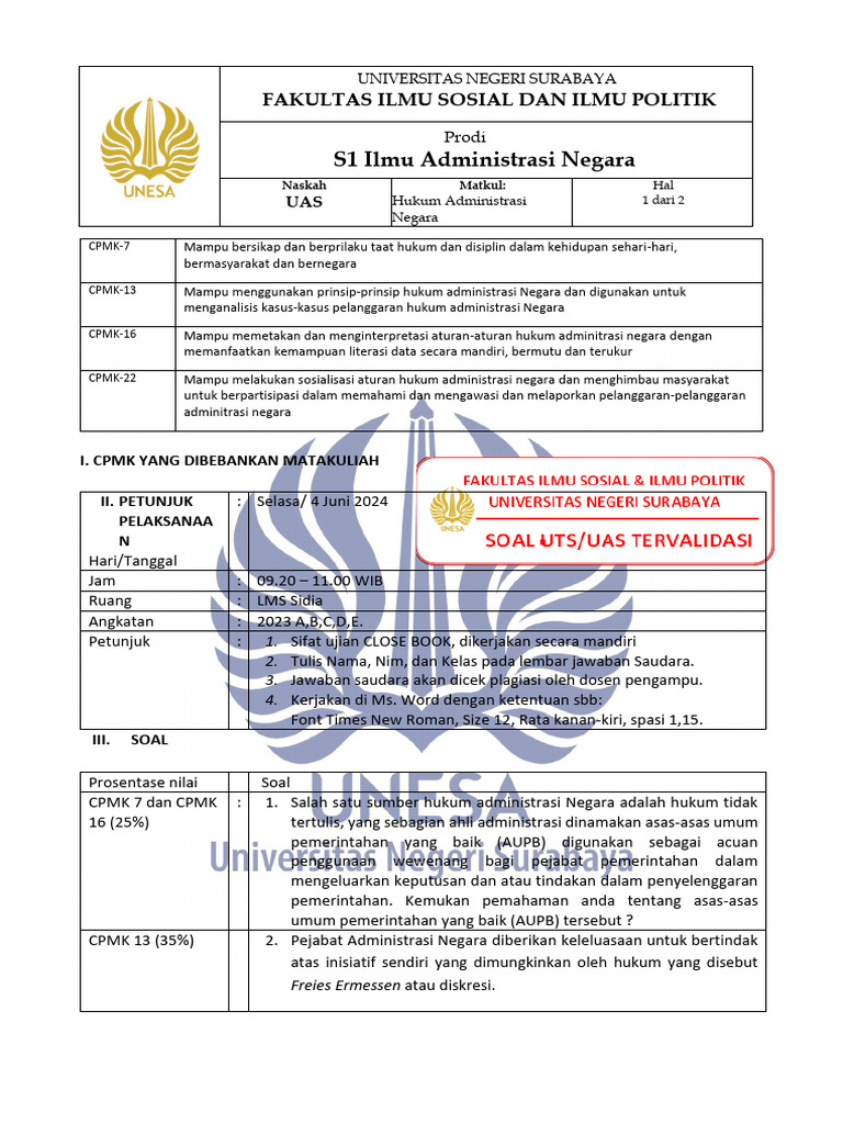 Soal Uas Han 2023a-E | PDF