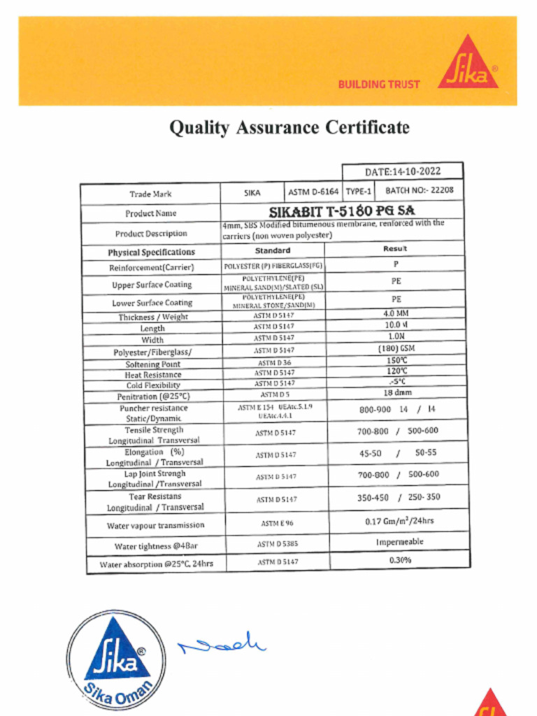 SikaBit T-5180 PG SA - 22208 | PDF