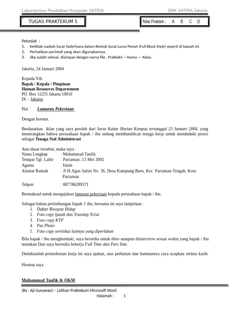 Tugas Word 5 | PDF