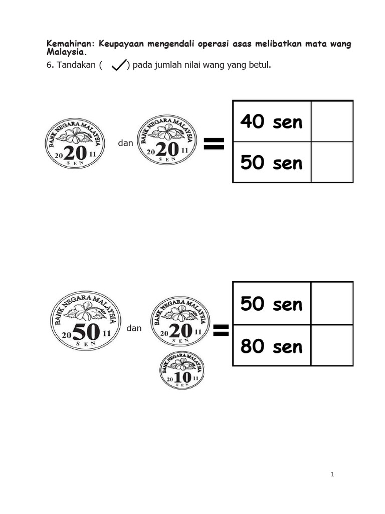 Tapak - Instrumen Saringan Program Intervensi Tahun 1 Numerasi Bertulis Soalan 9 - 13 | PDF