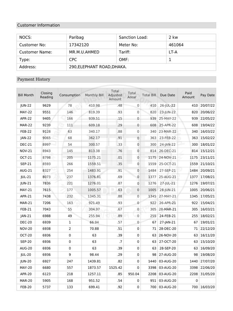 Ebill 17342120 | PDF