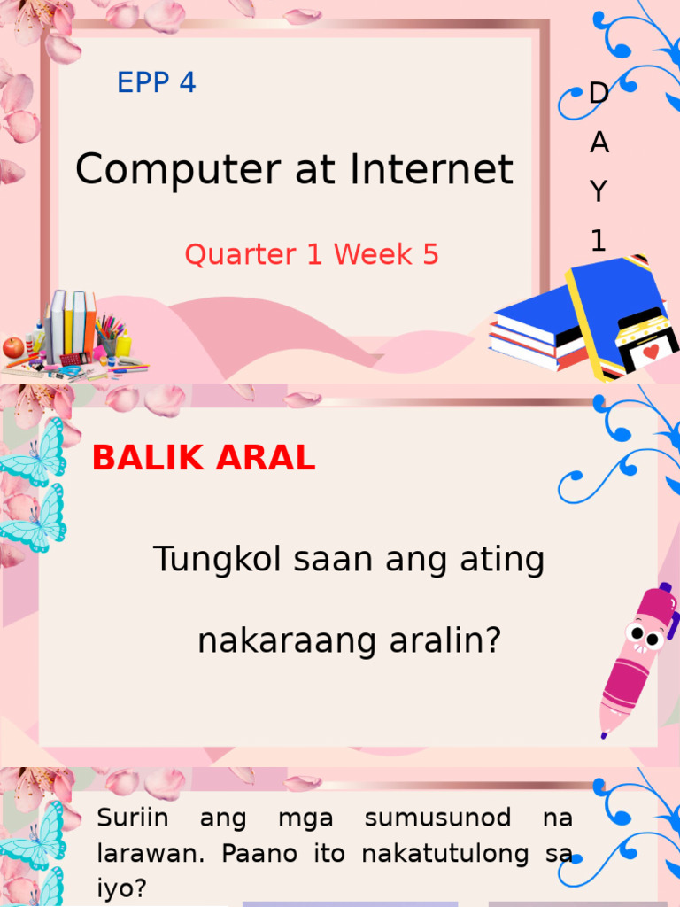 Computer at Internet: Quarter 1 Week 5 | PDF