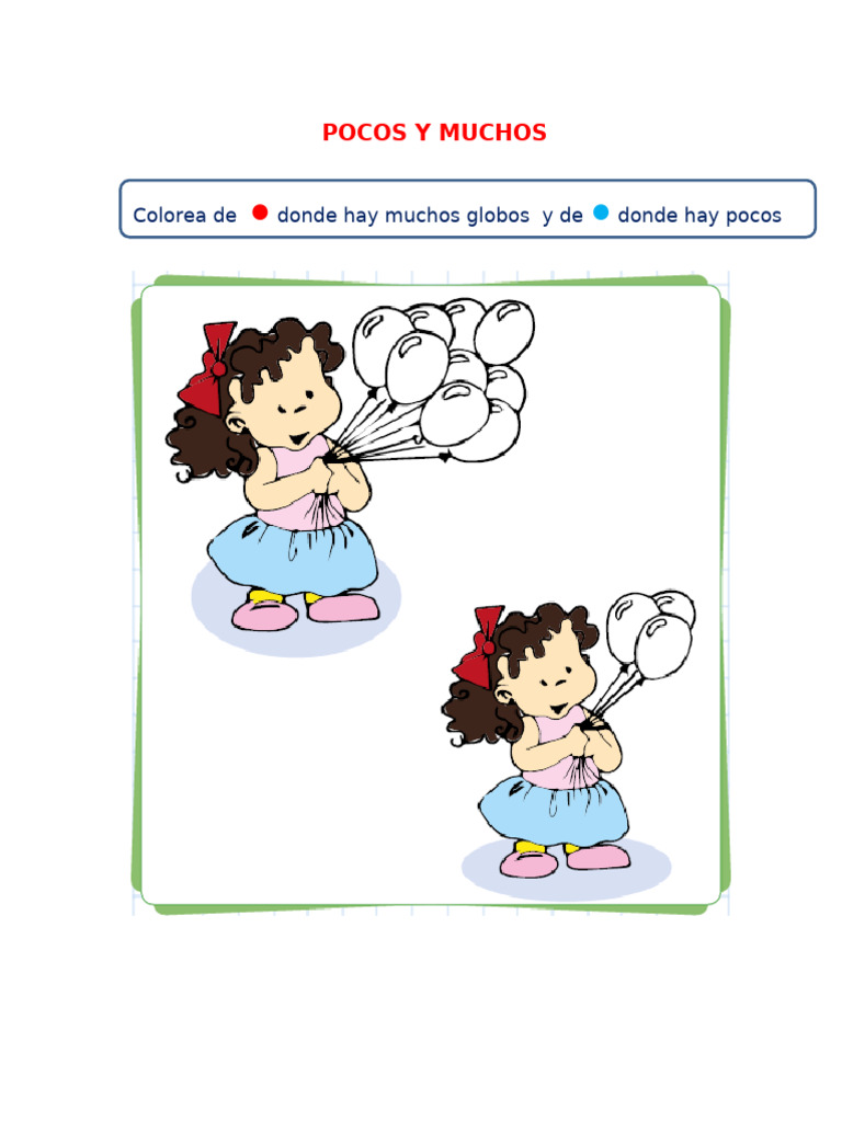 Fichas Muchos Pocos | PDF