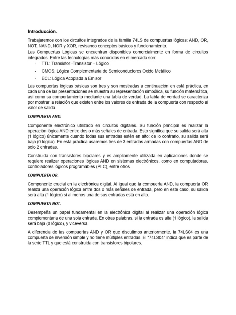 Práctica8 CircuitosLógicos | PDF