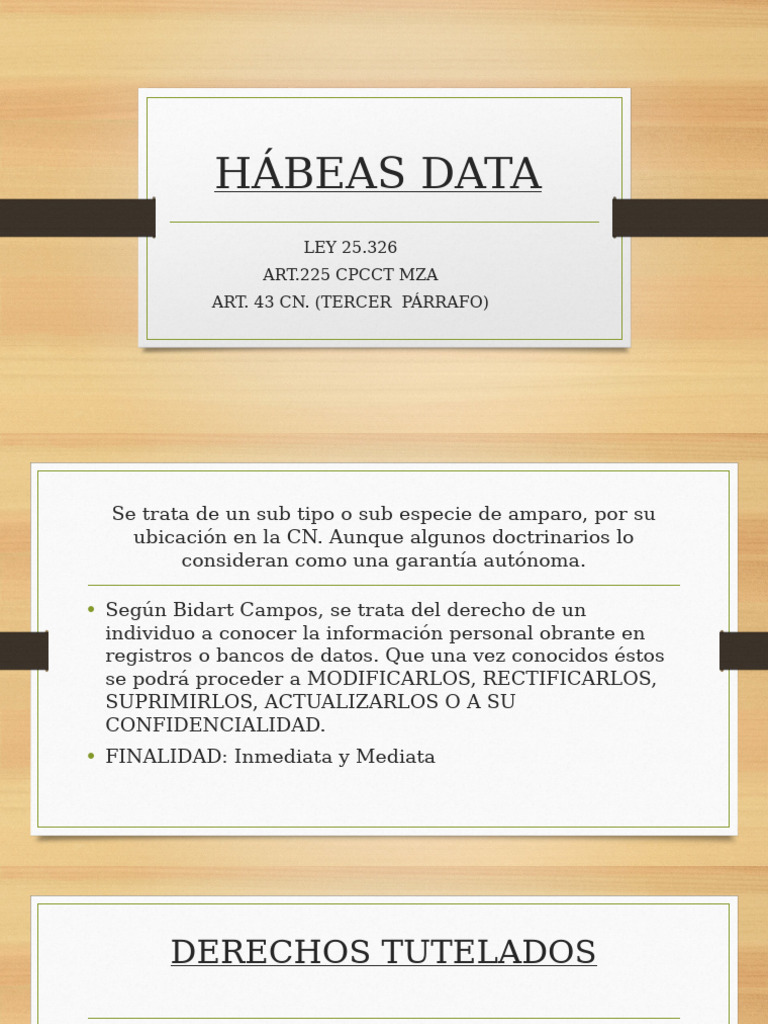Hábeas Data | PDF