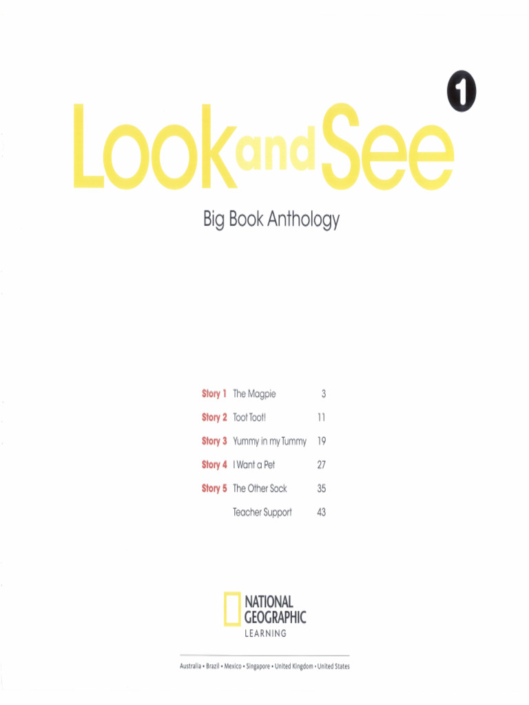 Big Book Anthology Look and See 1 | PDF