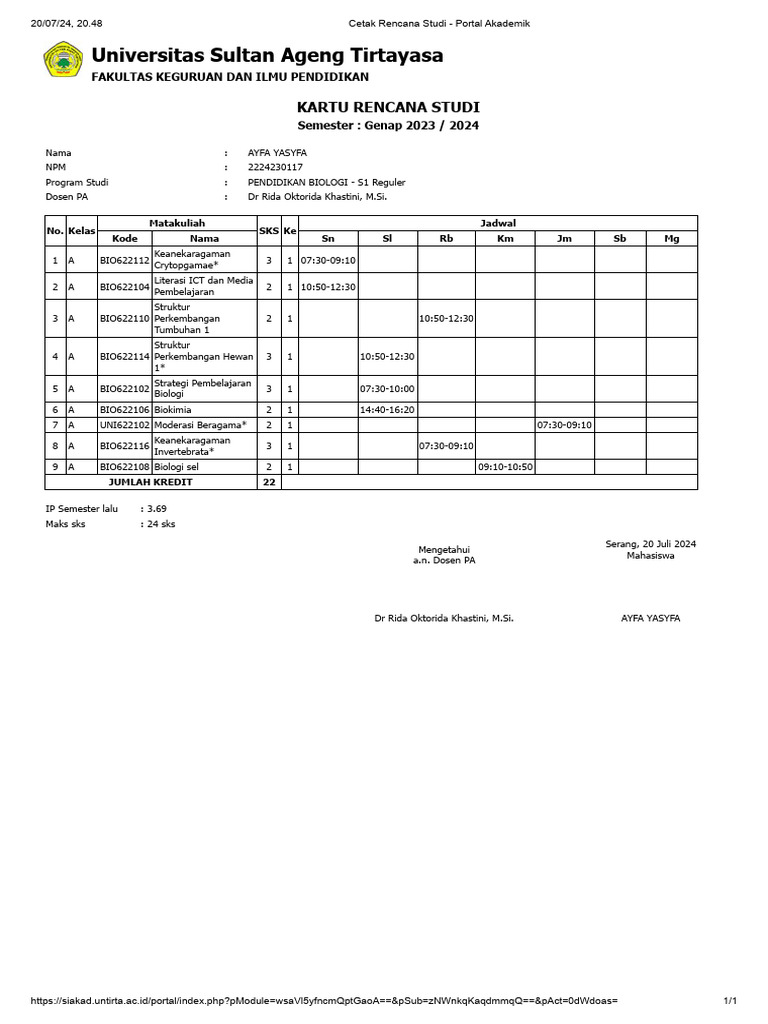 Krs Semester 2 | PDF