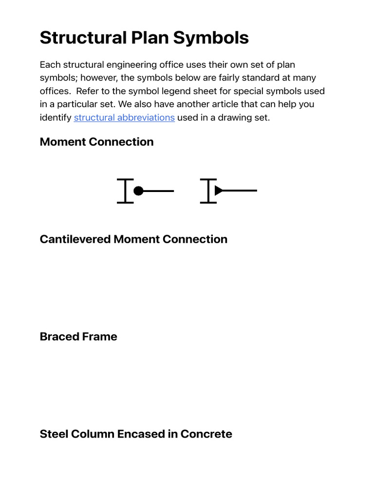 Structural Plan Symbols - Archtoolbox | PDF