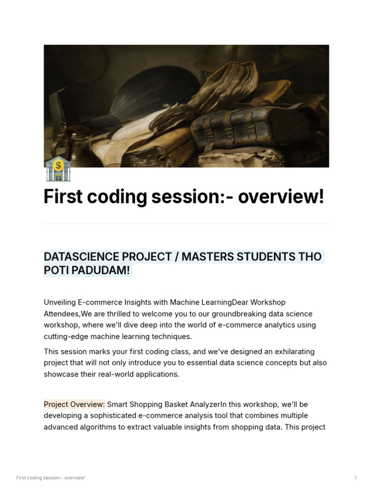 First Coding Session - Overview! | PDF