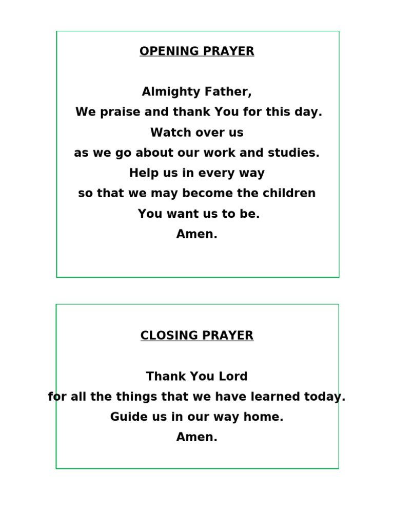 Opening Prayer | PDF