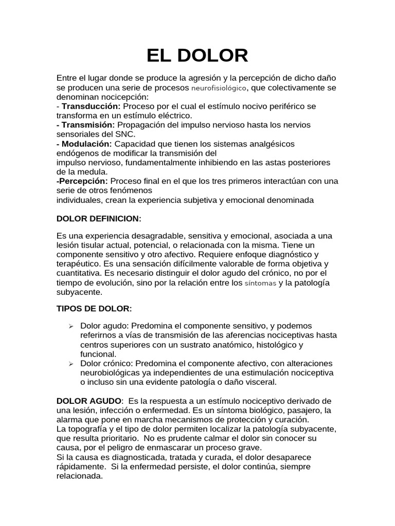 El Dolor | PDF