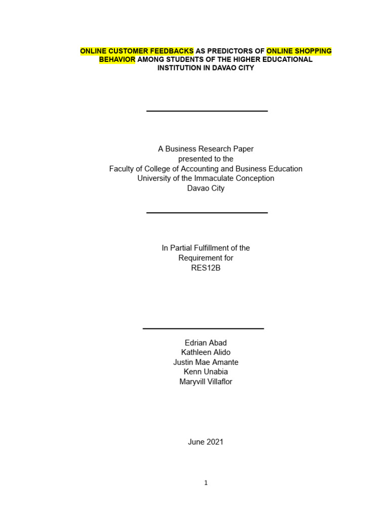 Sample Descriptive-Correlational Manuscript | PDF