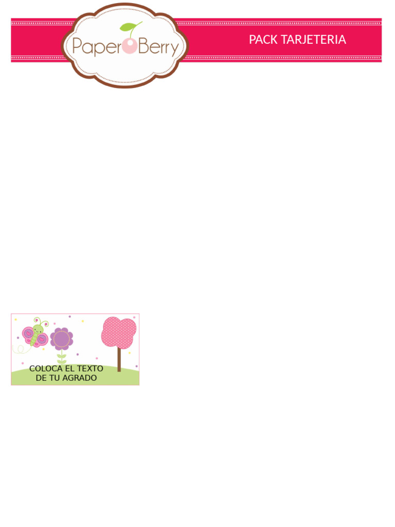 Pack Tarjetitas | PDF