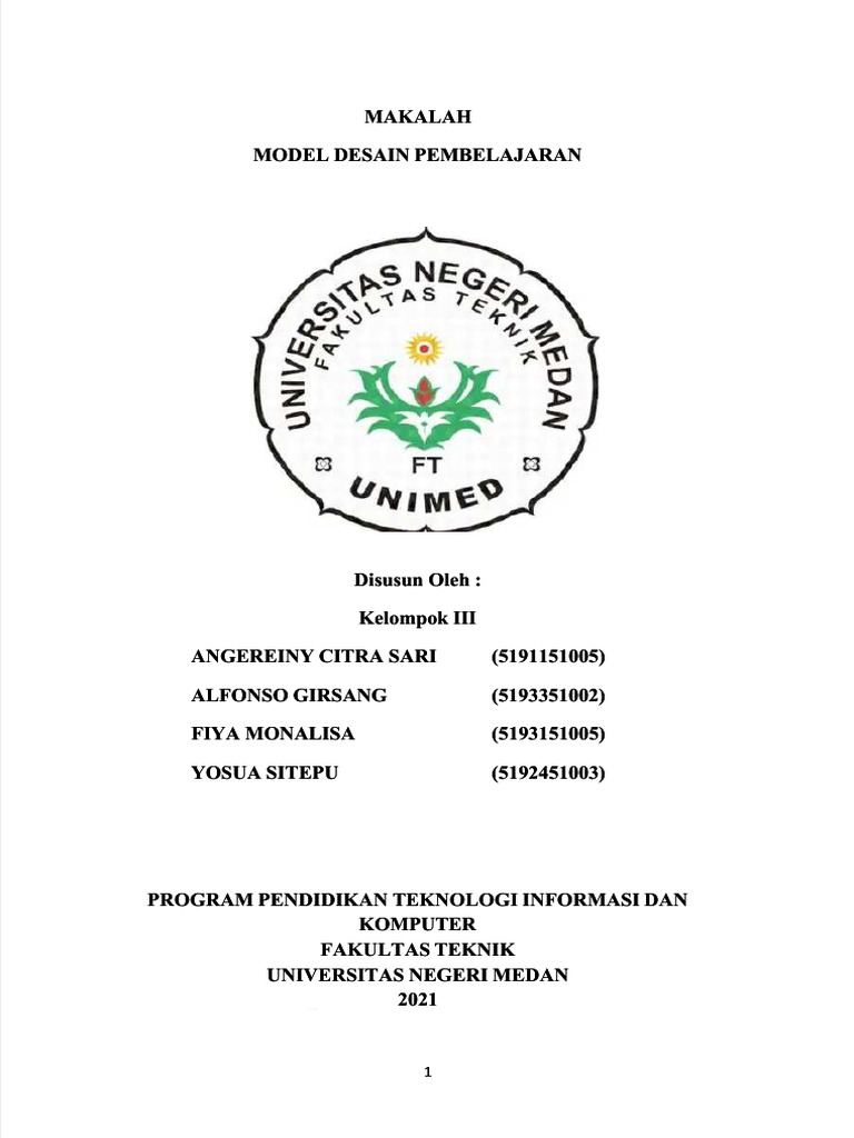 PDF Makalah Model Model Desain Pembelajaran Compress | PDF