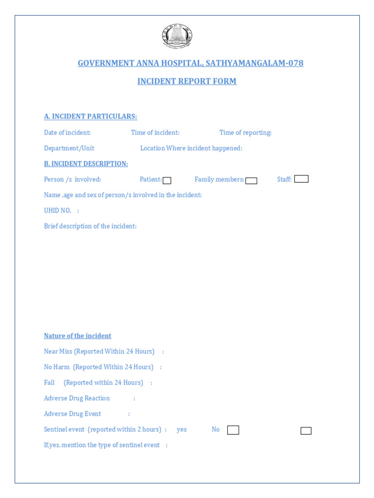 Incident Report Format | PDF