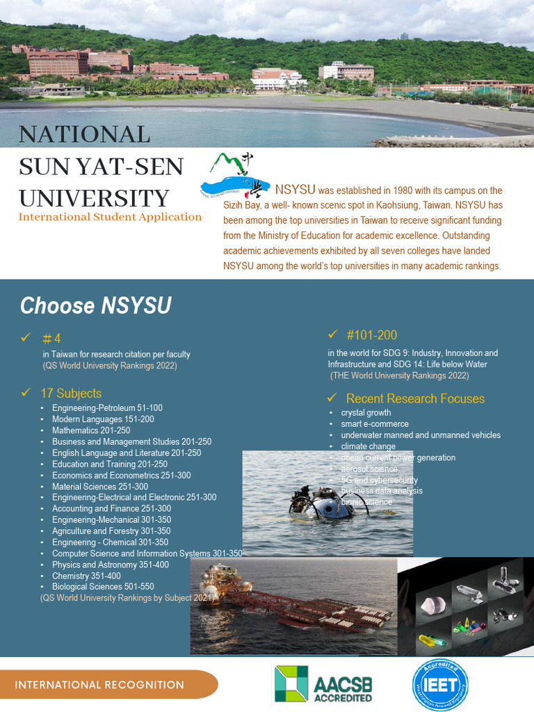 NSYSU International Student Application | PDF