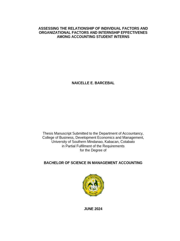 Undergrad - Thesis Manuscript Template - Quantitative FINAL 1 | PDF