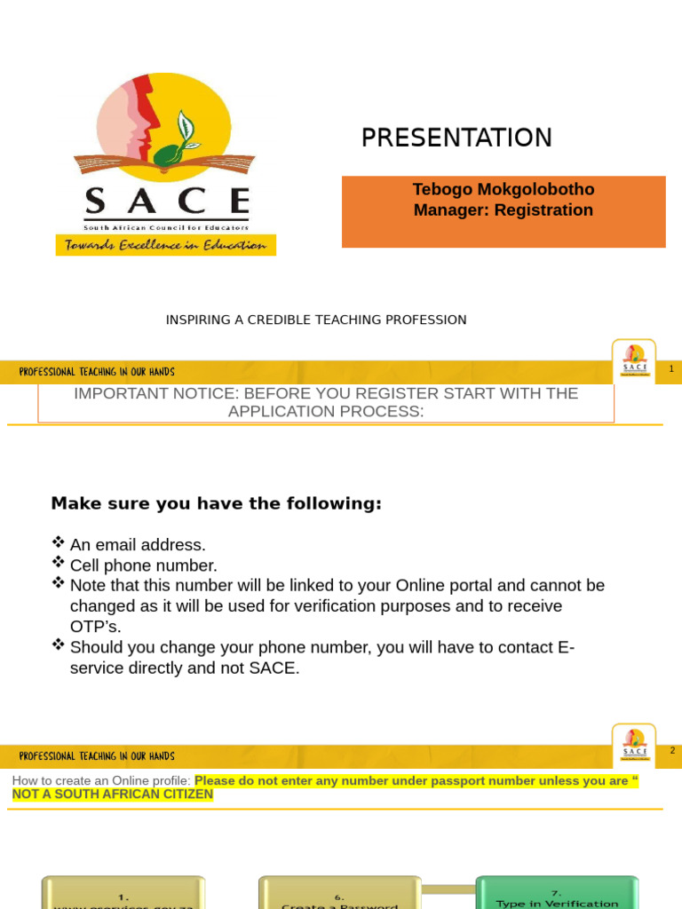 SACE Presentation For Student Teachers 2024 | PDF