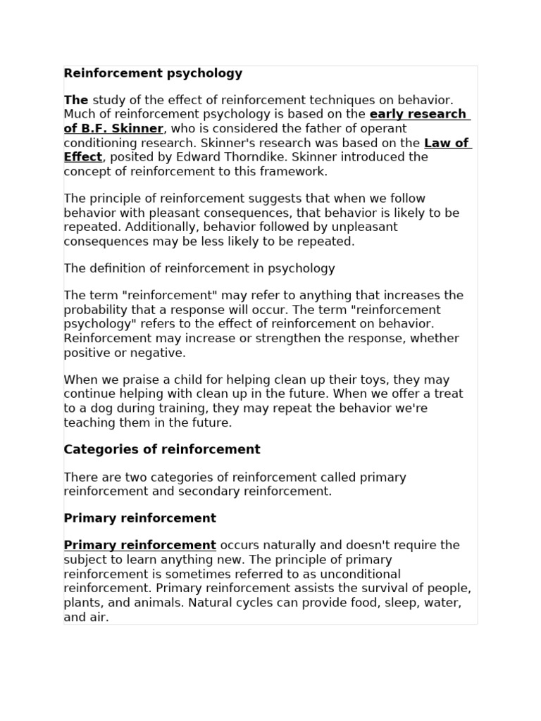 Reinforcement And Differential Reinforcment Pdf Reinforcement Behaviorism