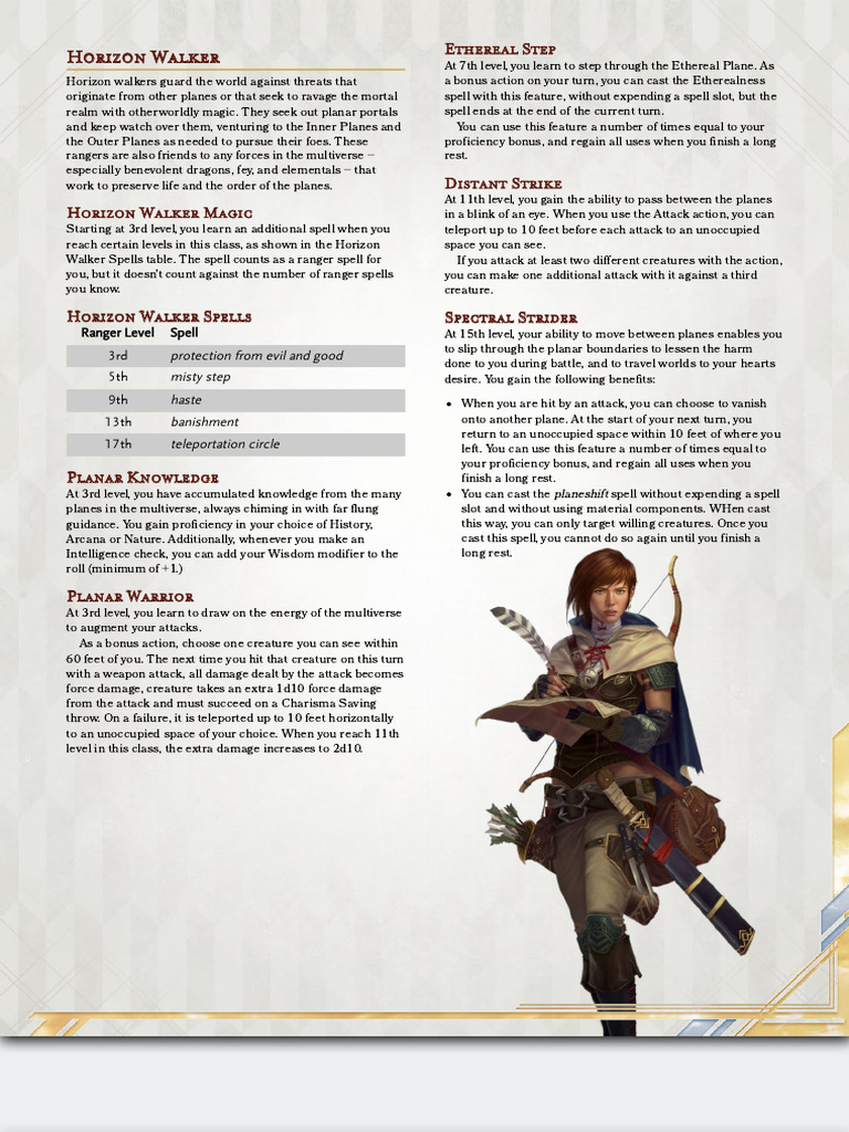 Ranger - Horizon Walker (Revised) - GM Binder | PDF