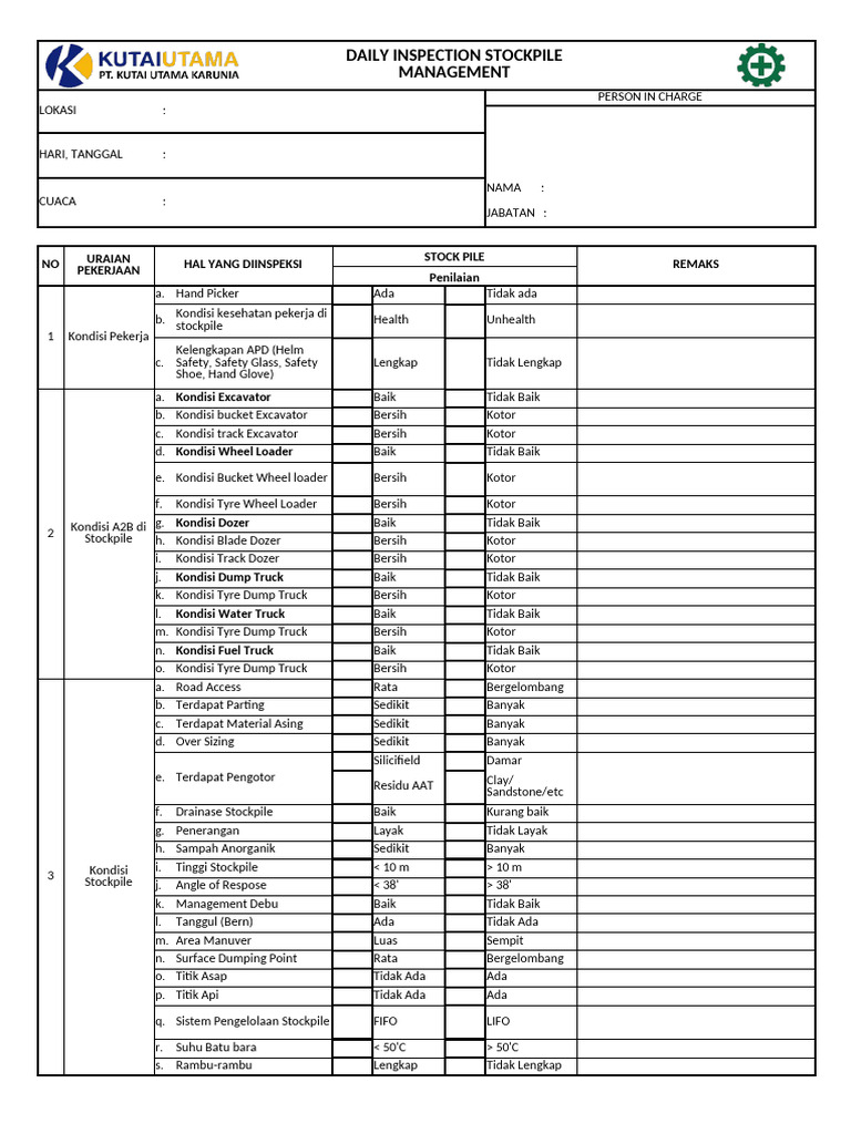 Daily INSPEKSI Activity | PDF